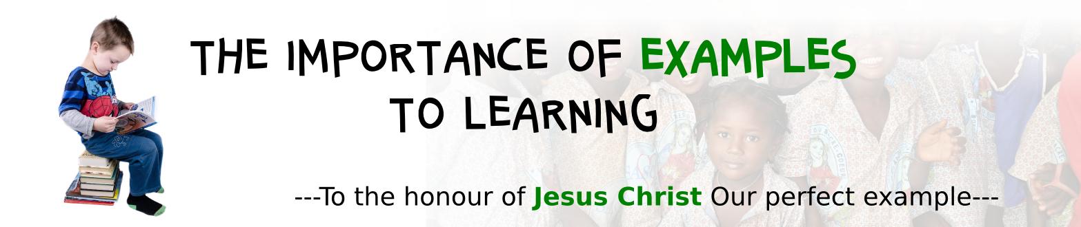 THE IMPORTANCE OF EXAMPLES TO LEARNING - Moses Ayomikun Oladipupo's ...